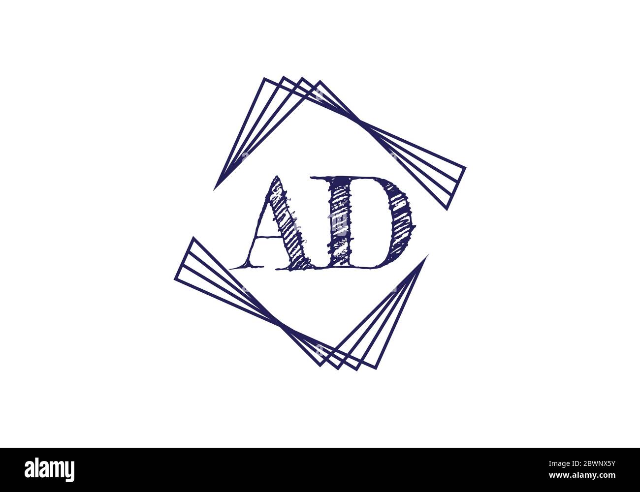 Initial Monogram Letter A D Logo Design Vector Template. AD Letter Logo ...