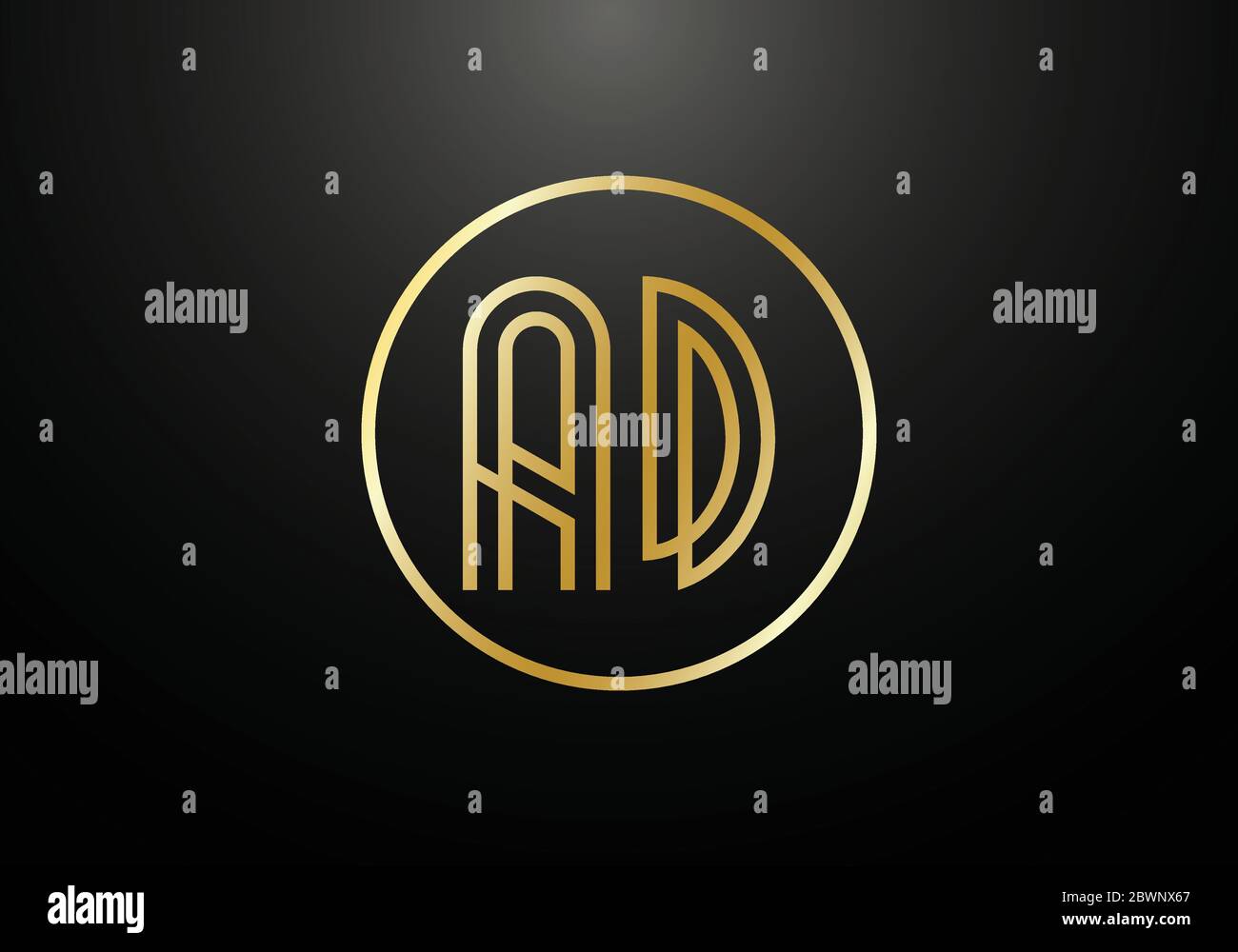 Initial Monogram Letter A D Logo Design Vector Template. AD Letter Logo ...