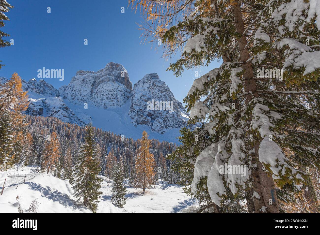 Mount Pelmo snowy northern side, Dolomites, Italy Stock Photo - Alamy