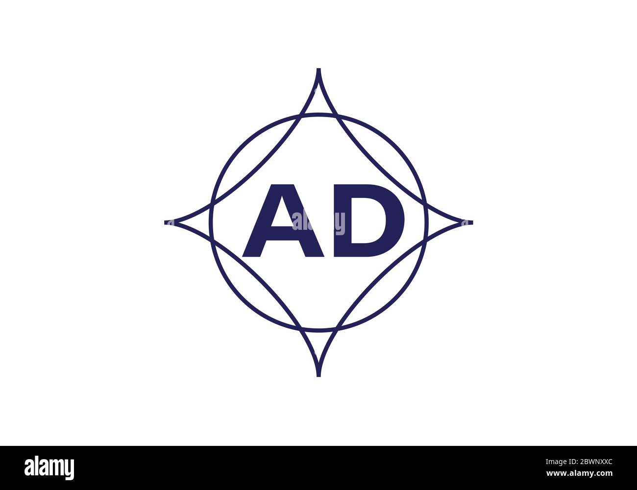 Initial Monogram Letter A D Logo Design Vector Template. AD Letter Logo ...