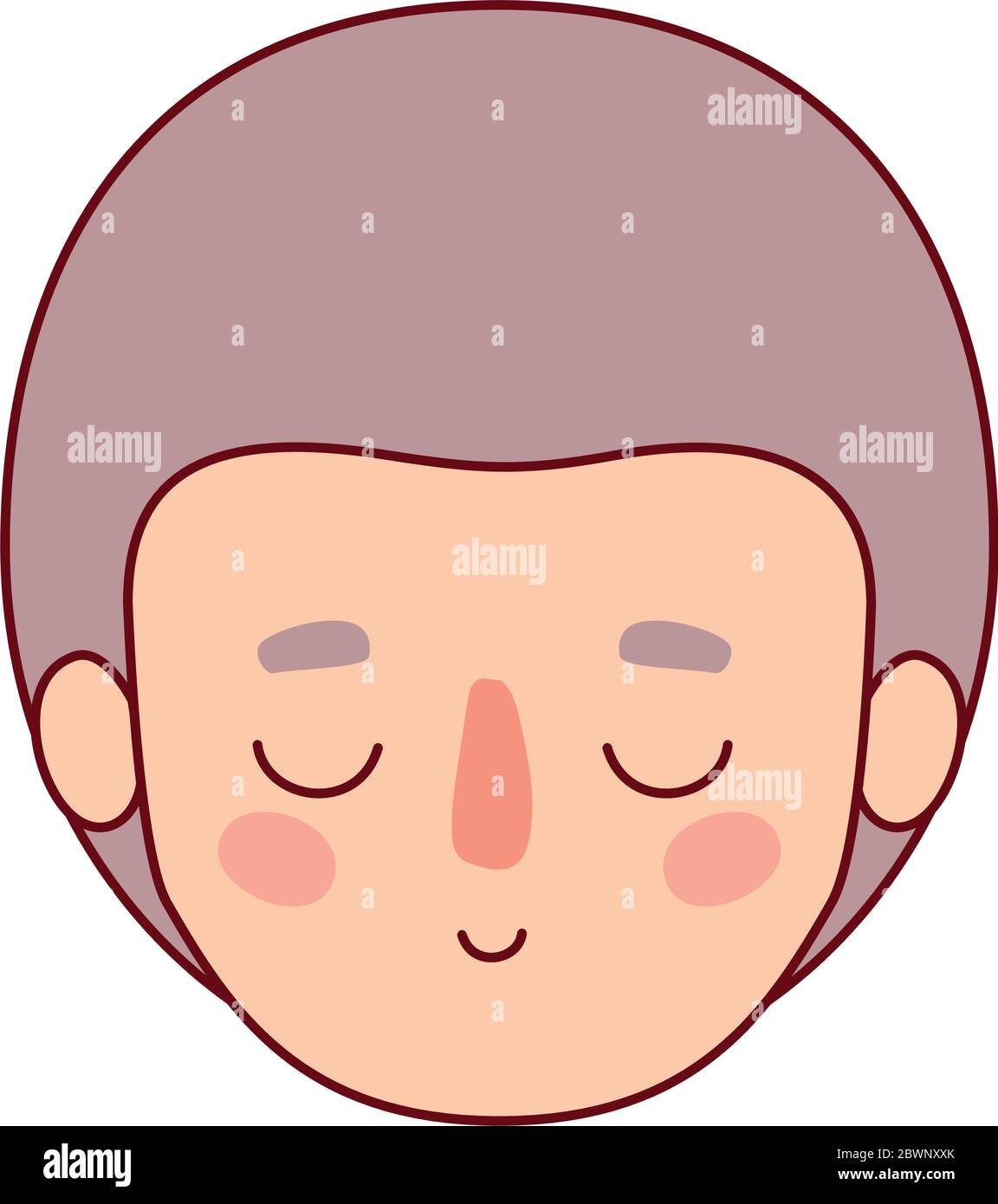 head boy cartoon with brown hair vector design Stock Vector Image & Art ...