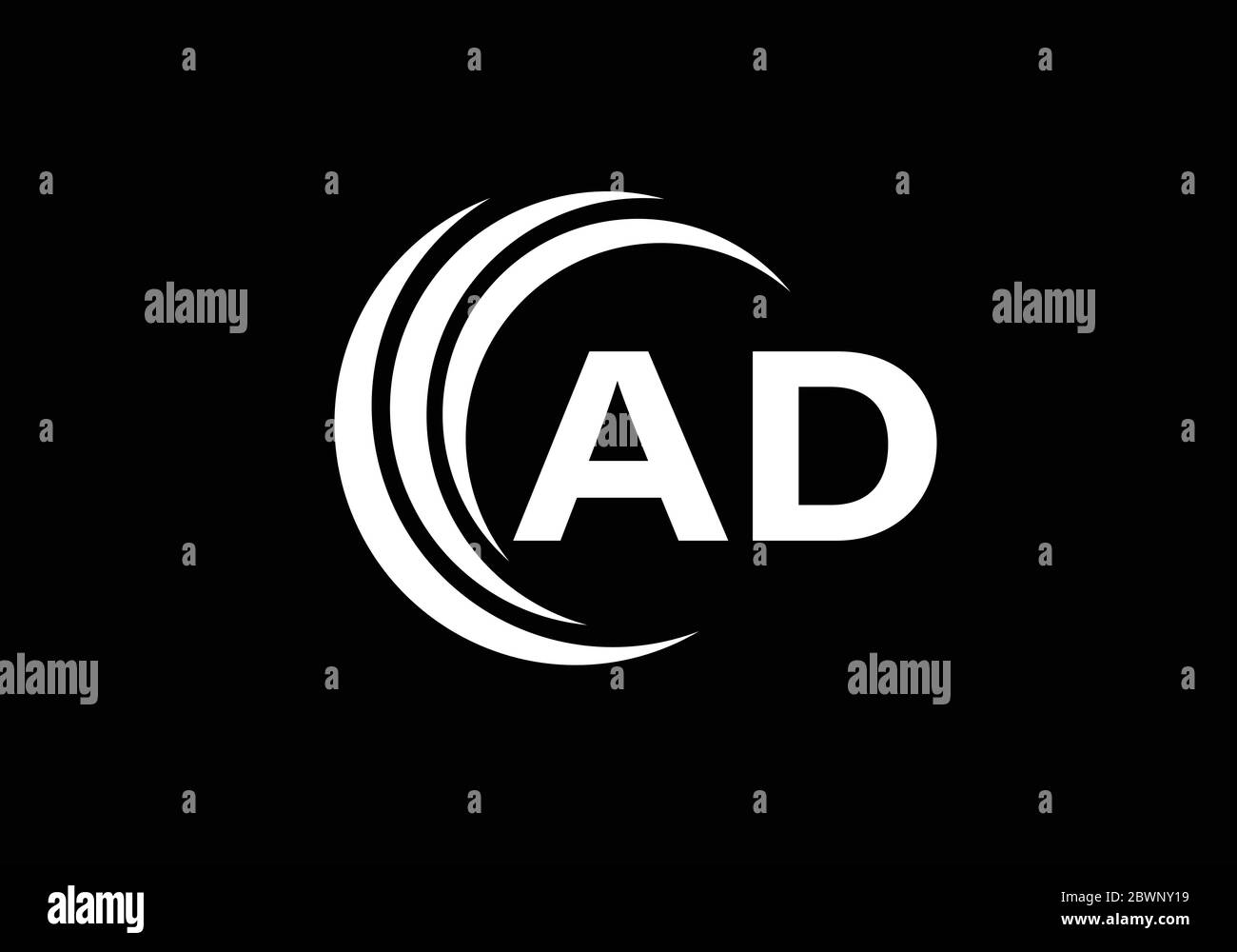 Initial Monogram Letter A D Logo Design Vector Template. AD Letter Logo ...