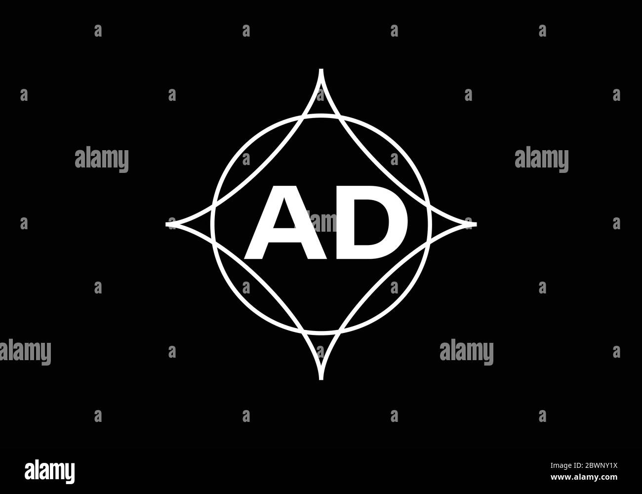 Initial Monogram Letter A D Logo Design Vector Template. AD Letter Logo ...