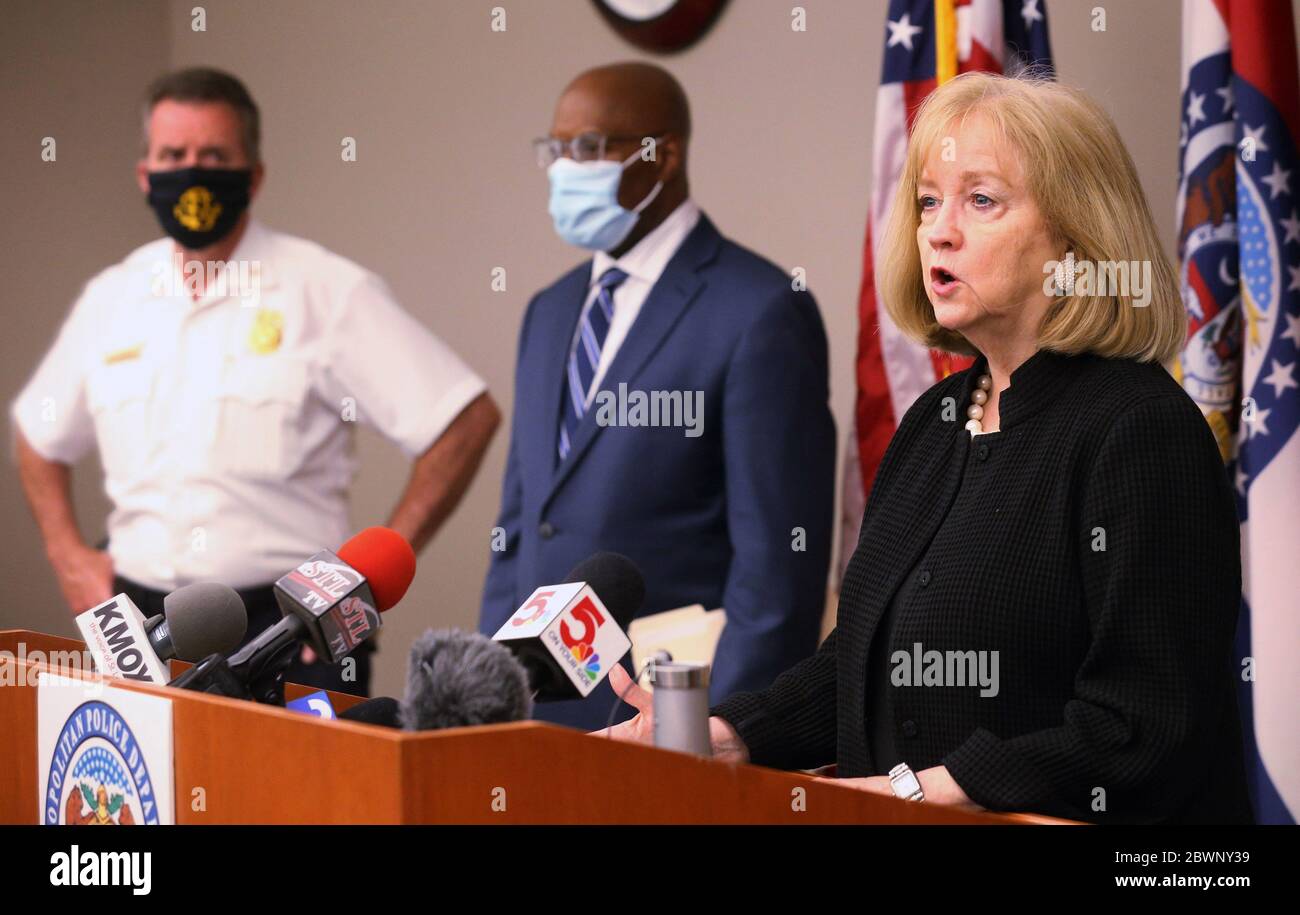 St. Louis Metropolitan Mayor Lyda Krewson describes how four police ...