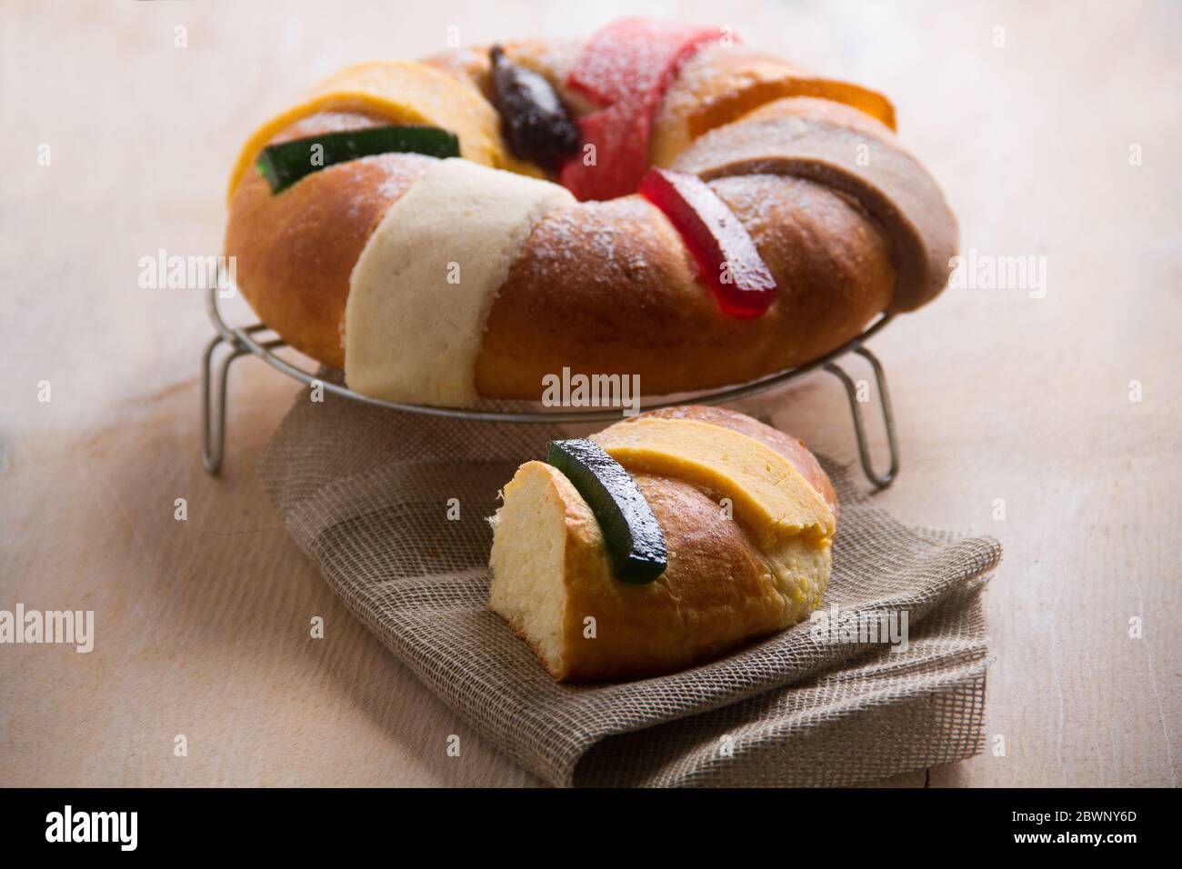 Authentic sweet kings day bread Stock Photo - Alamy