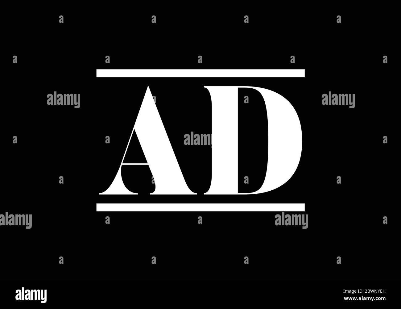 Initial Monogram Letter A D Logo Design Vector Template. AD Letter Logo ...