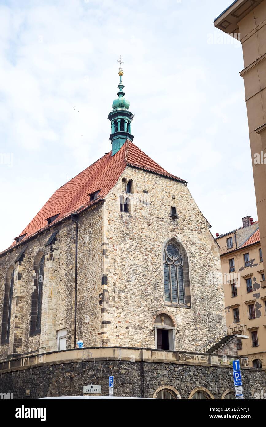 Church of St. Vaclav on Zderaze near Nove Mesto square, Prague downtown ...