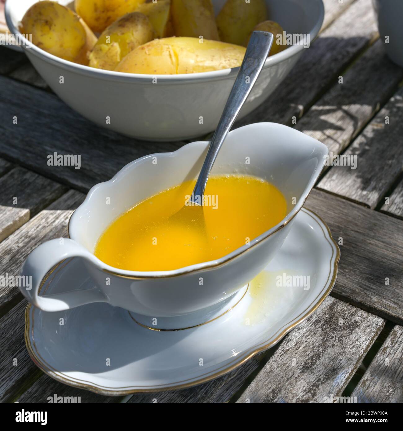 Melted Butter In A Bowl