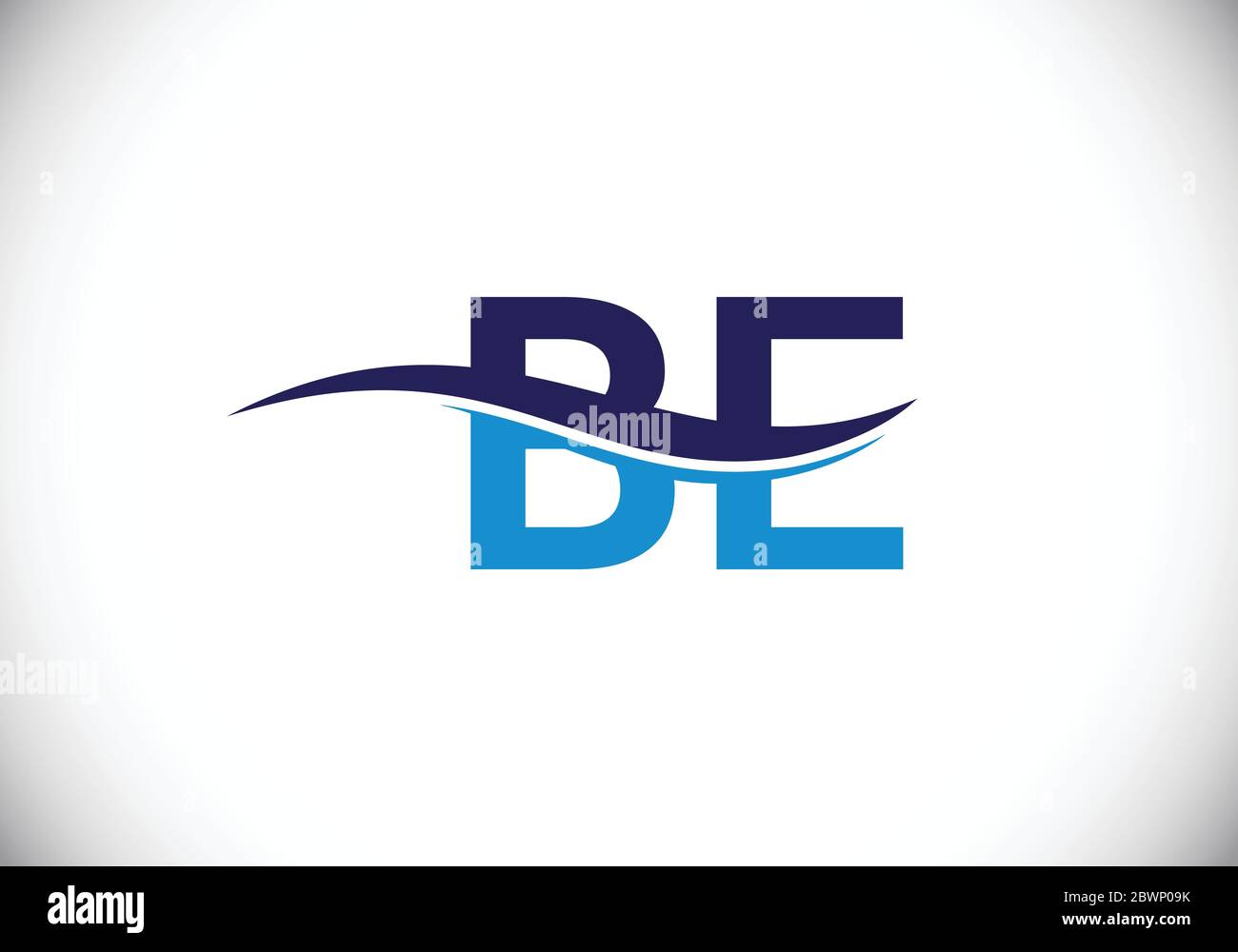 Initial Monogram Letter B E Logo Design Vector Template. B E Letter ...