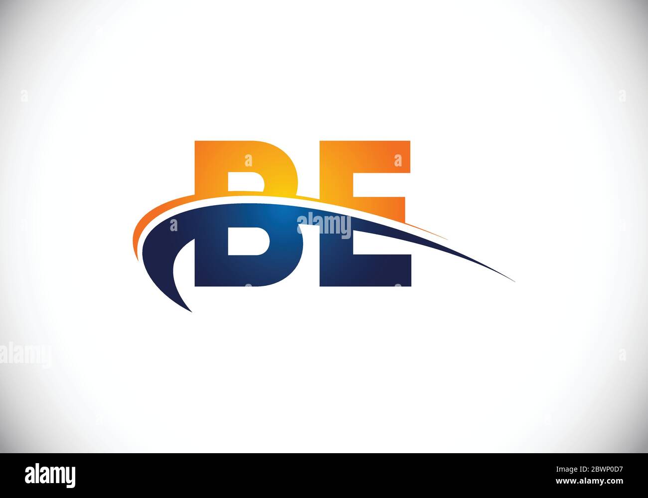 Initial Monogram Letter B E Logo Design Vector Template. B E Letter ...