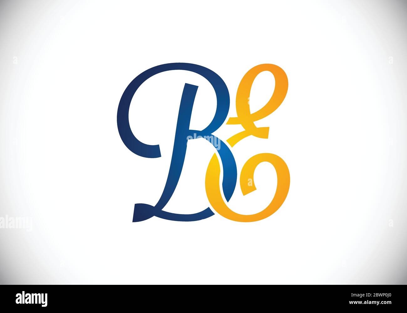 Initial Monogram Letter B E Logo Design Vector Template. B E Letter ...