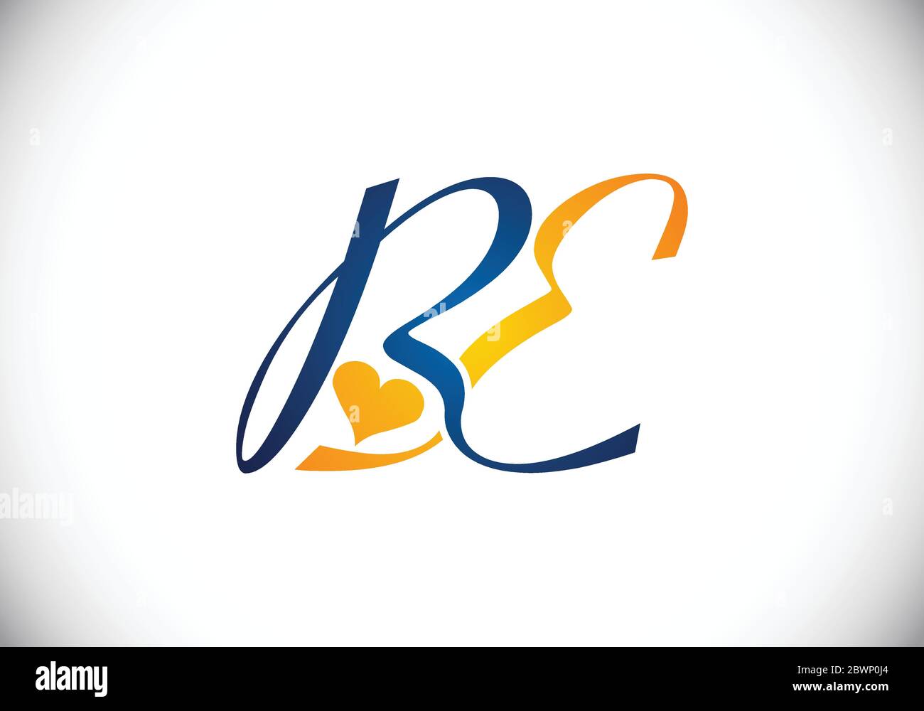 Initial Monogram Letter B E Logo Design Vector Template. B E Letter ...