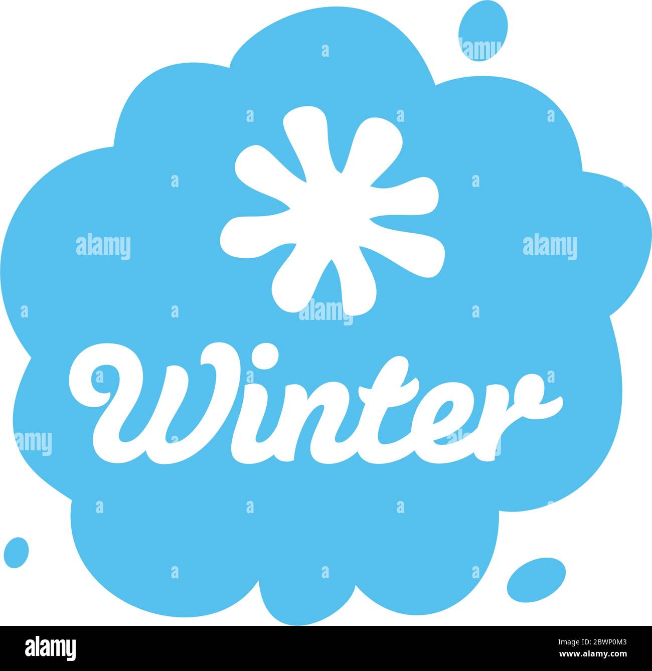 Simple Logo design icon with abstract snowflake Icon Stock Vector Image ...