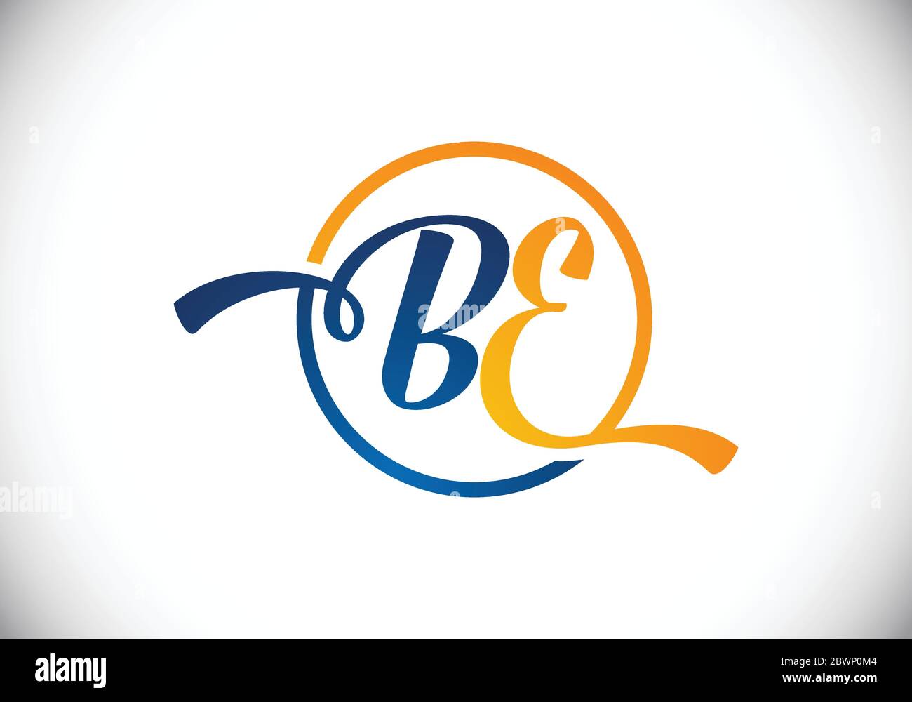 Initial Monogram Letter B E Logo Design Vector Template. B E Letter ...