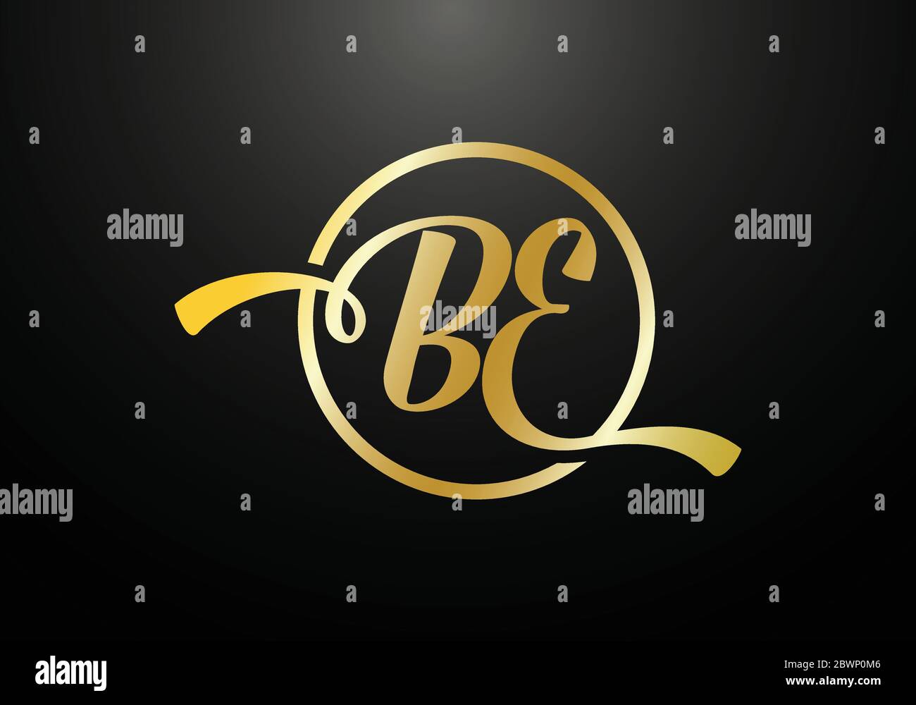 Initial Monogram Letter B E Logo Design Vector Template. B E Letter ...