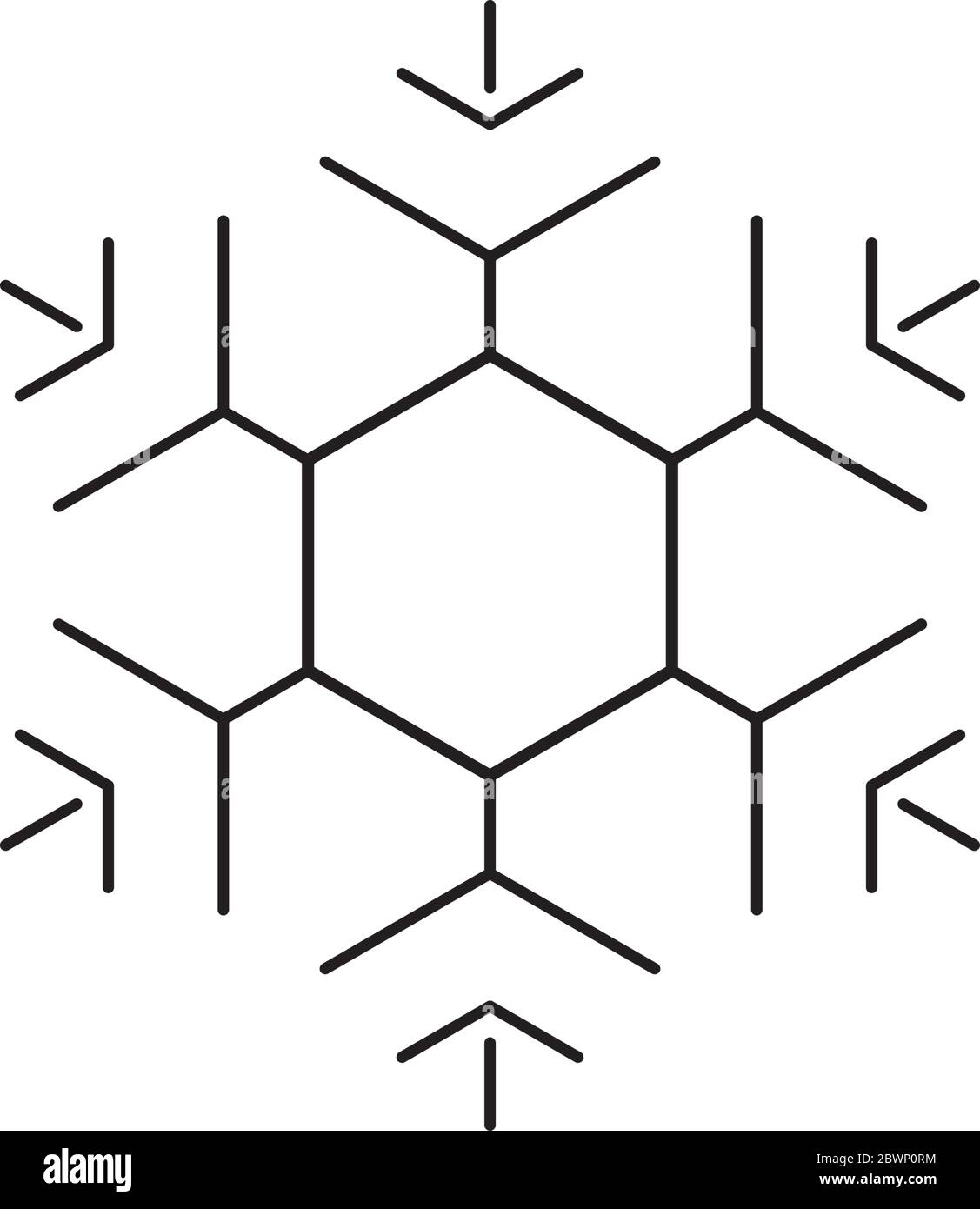 Simple Logo design icon with abstract snowflake Icon Stock Vector Image ...