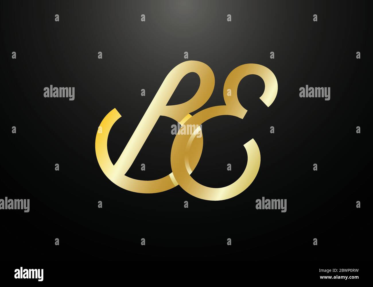Initial Monogram Letter B E Logo Design Vector Template. B E Letter ...