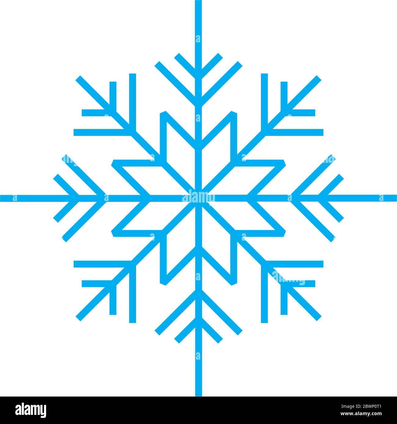 Simple Logo design icon with abstract snowflake Icon Stock Vector Image ...
