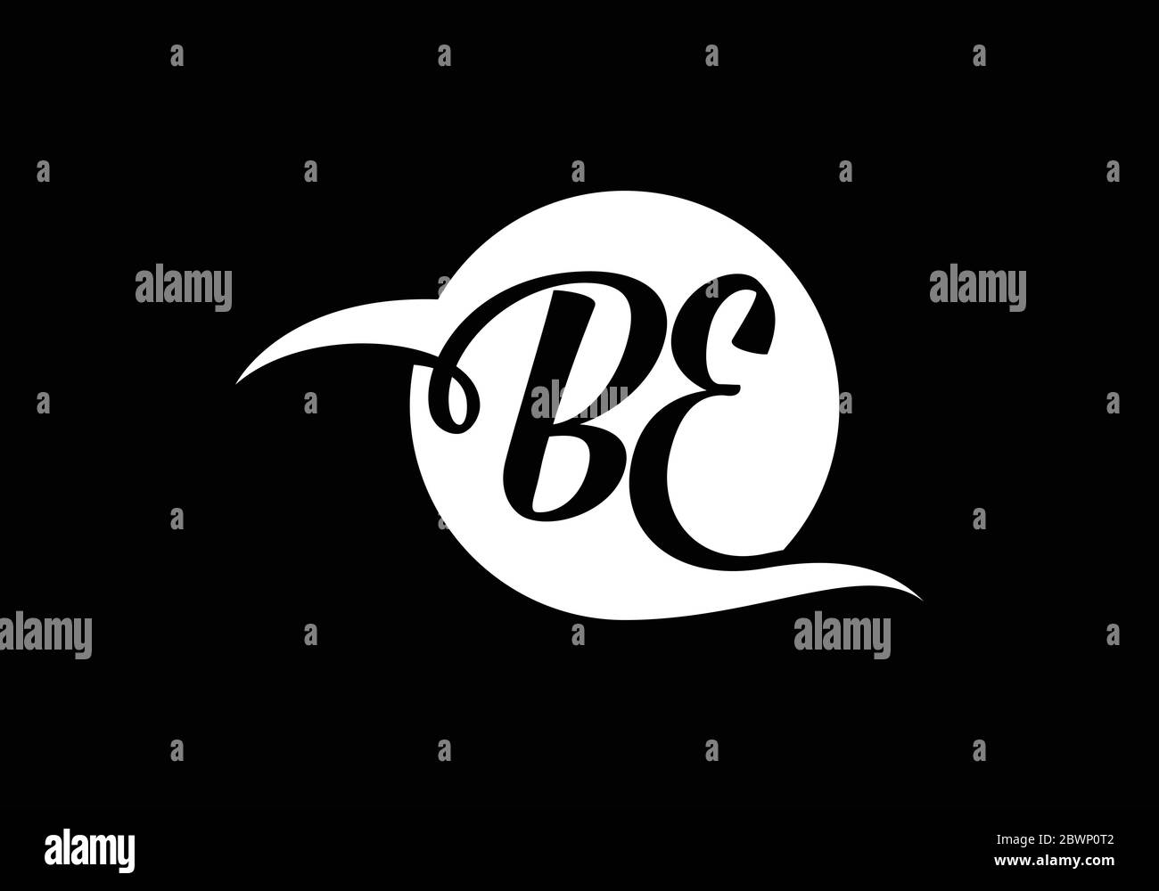 Initial Monogram Letter B E Logo Design Vector Template. B E Letter ...