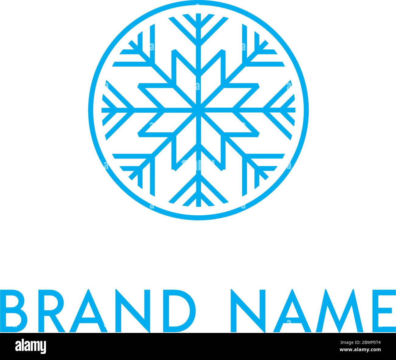Simple Logo design icon with abstract snowflake Icon Stock Vector Image ...