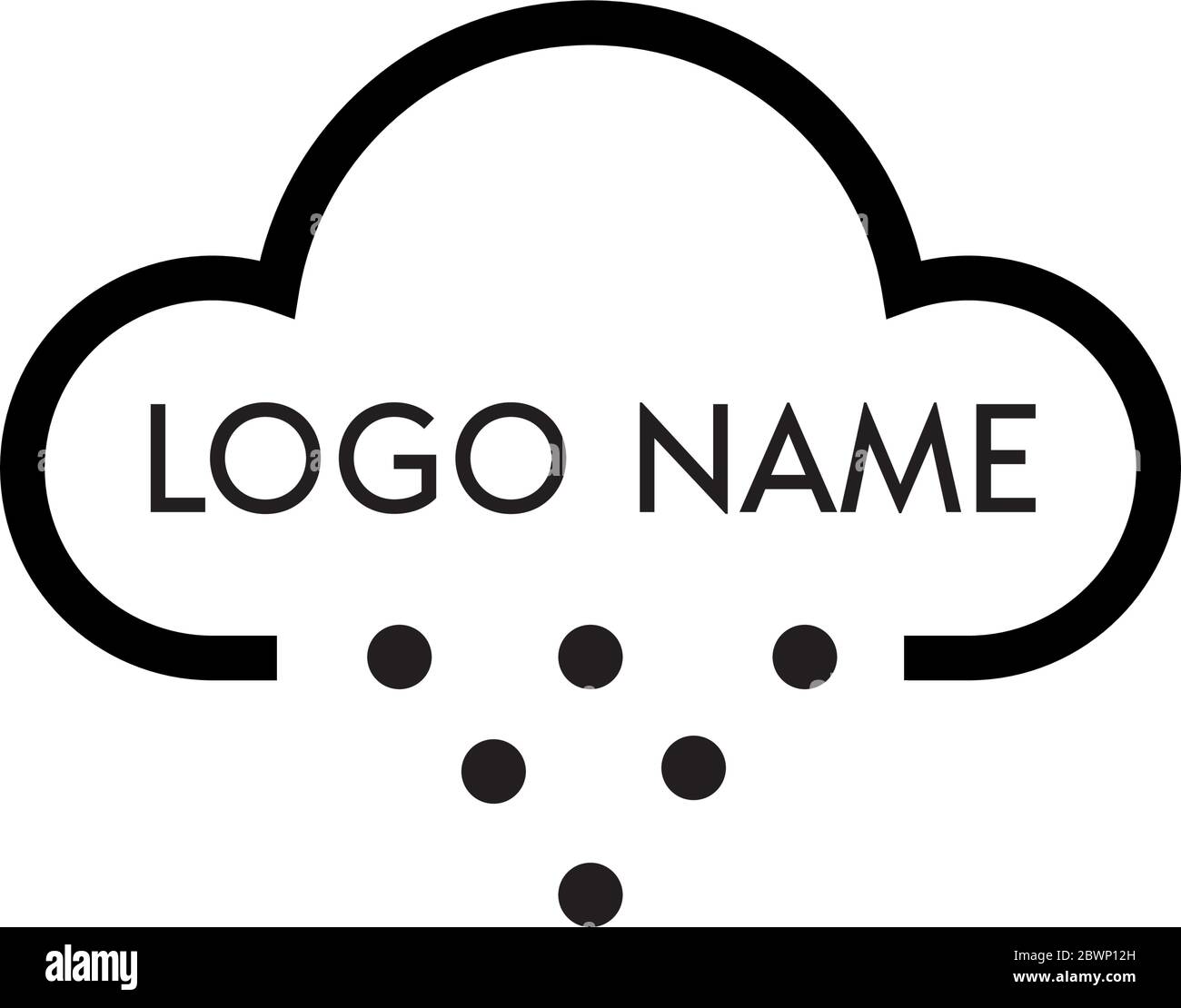Simple Logo Design Concept with Cloud Icon Stock Vector Image & Art - Alamy
