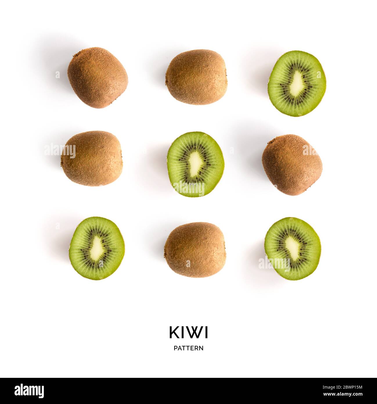 Seamless pattern with kiwi. Tropical abstract background. Kiwi fruit on ...