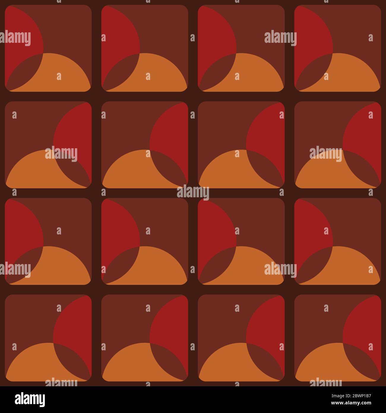 Simple abstract geometric design. Rounded repeated pattern for textile ...