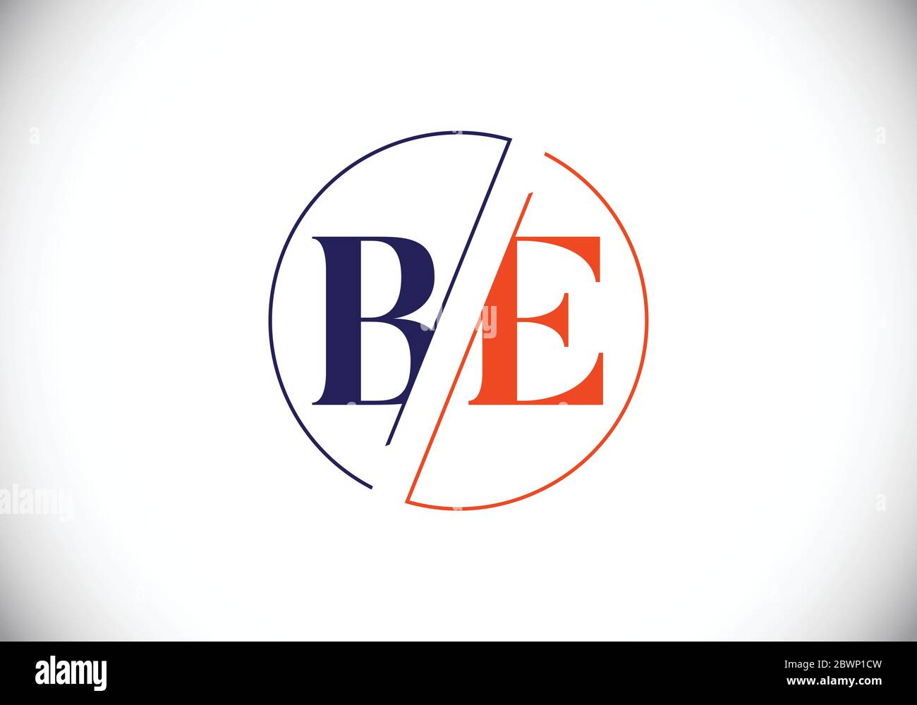 Initial Monogram Letter B E Logo Design Vector Template. B E Letter ...