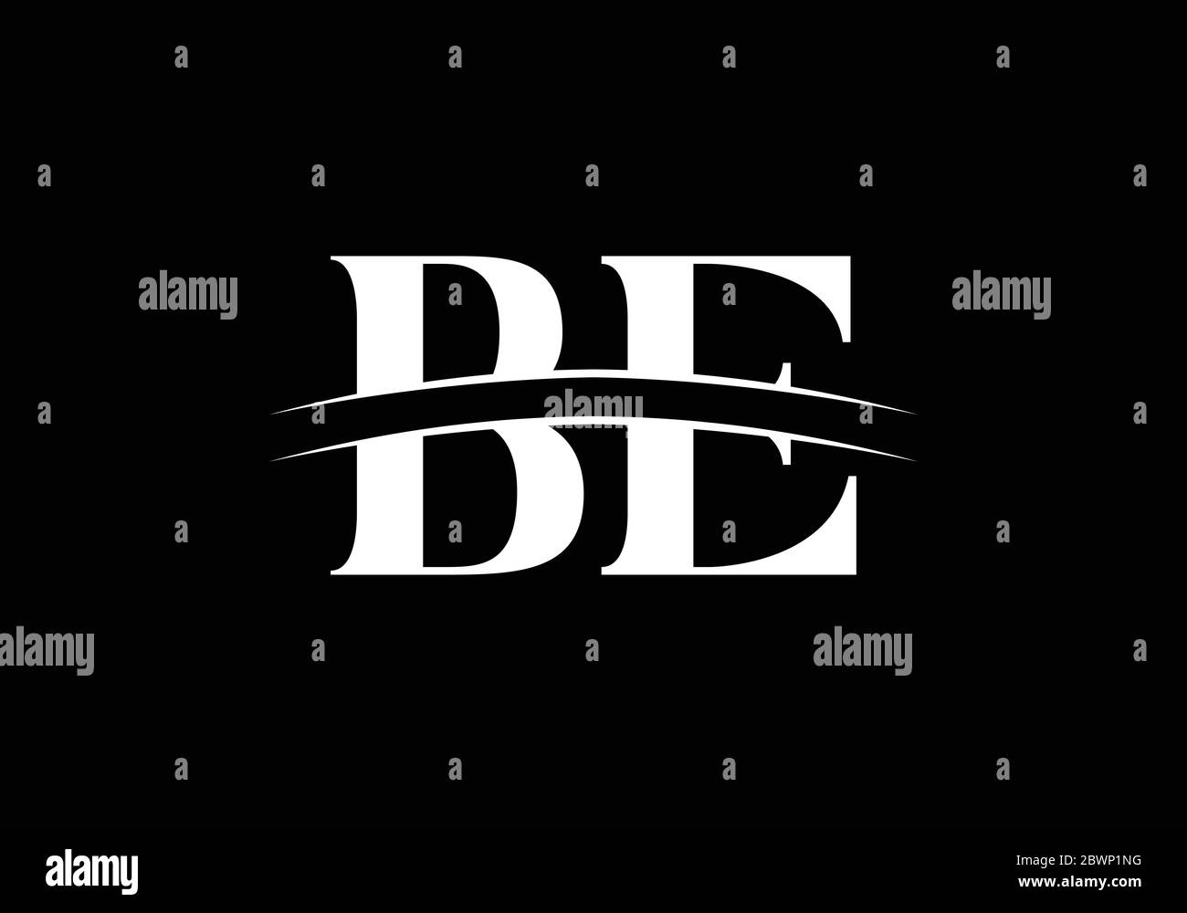 Initial Monogram Letter B E Logo Design Vector Template. B E Letter Logo Design Stock Vector ...