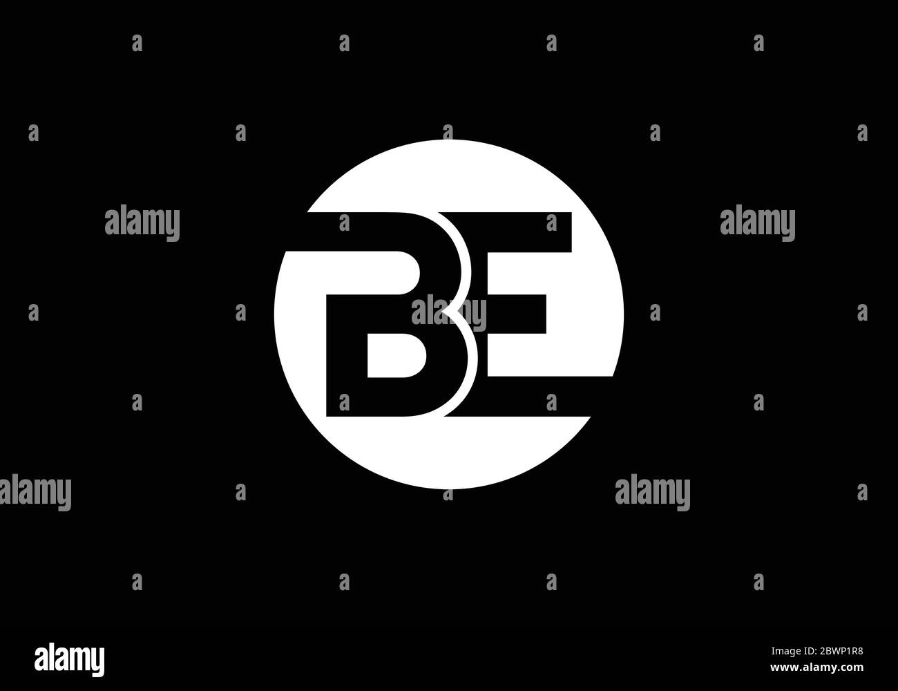 Initial Monogram Letter B E Logo Design Vector Template. B E Letter ...
