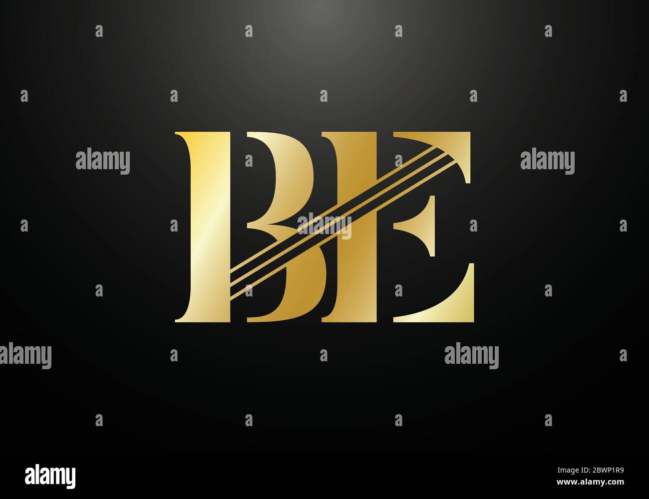 Initial Monogram Letter B E Logo Design Vector Template. B E Letter ...
