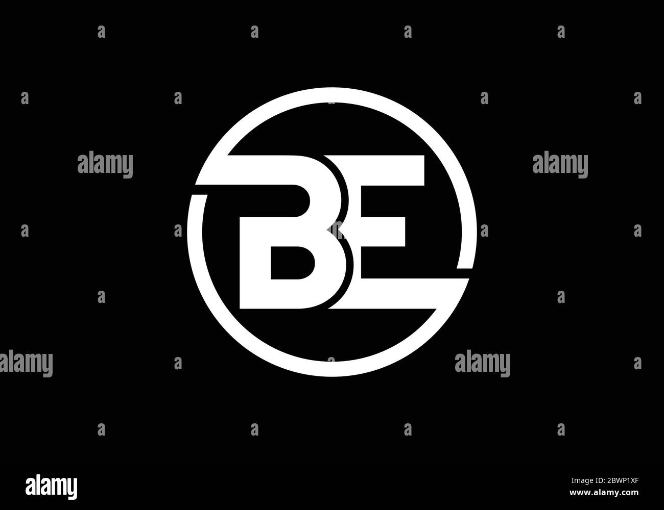 Initial Monogram Letter B E Logo Design Vector Template. B E Letter ...