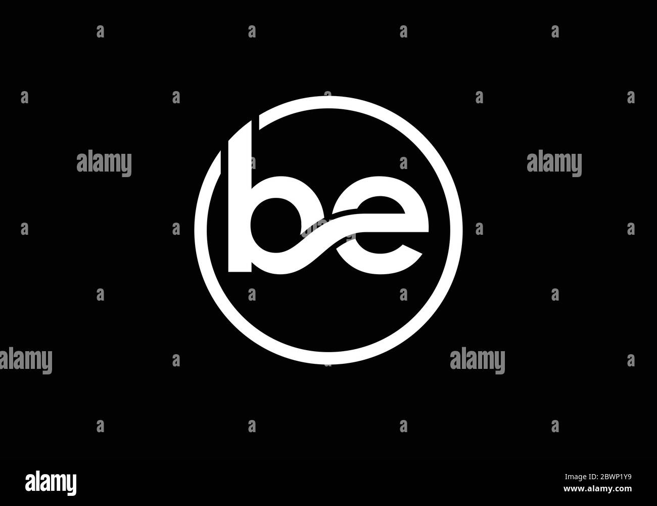 Initial Monogram Letter B E Logo Design Vector Template. B E Letter ...