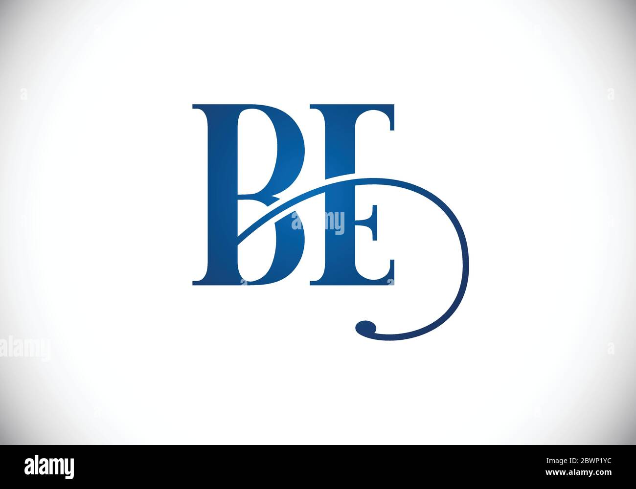 Initial Monogram Letter B E Logo Design Vector Template. B E Letter ...