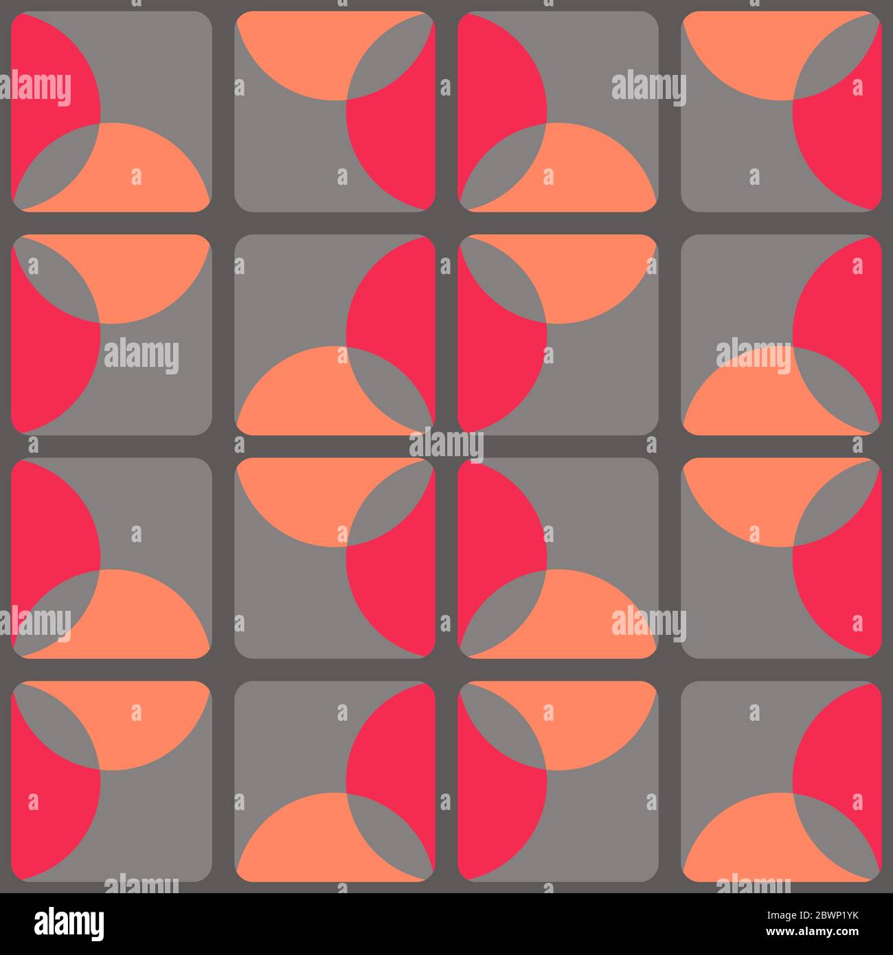 Simple abstract geometric design. Rounded repeated pattern for textile ...