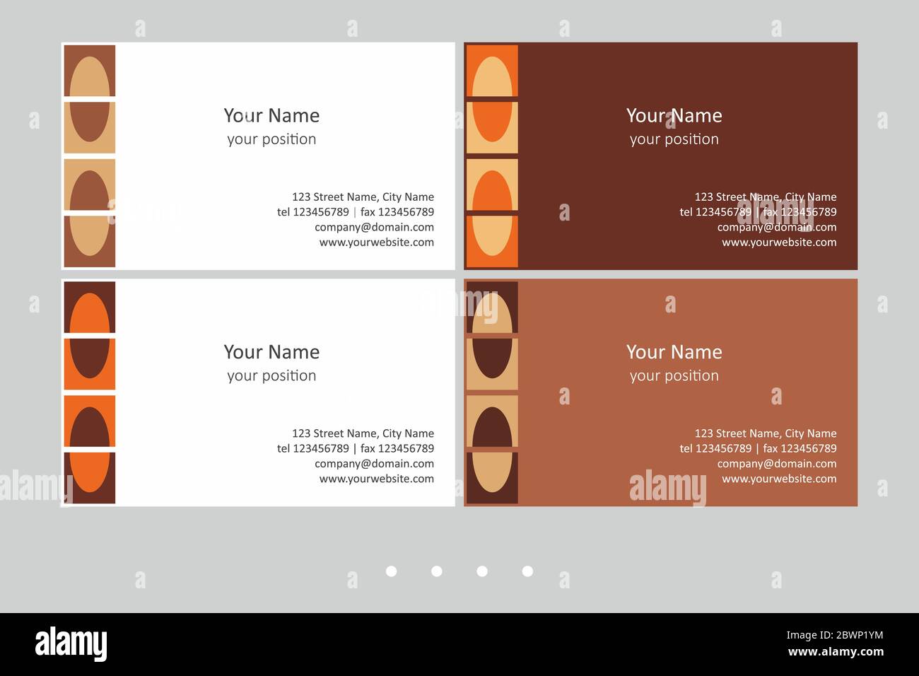 Set of multicolor business card templates. Simple geometric abstract ...