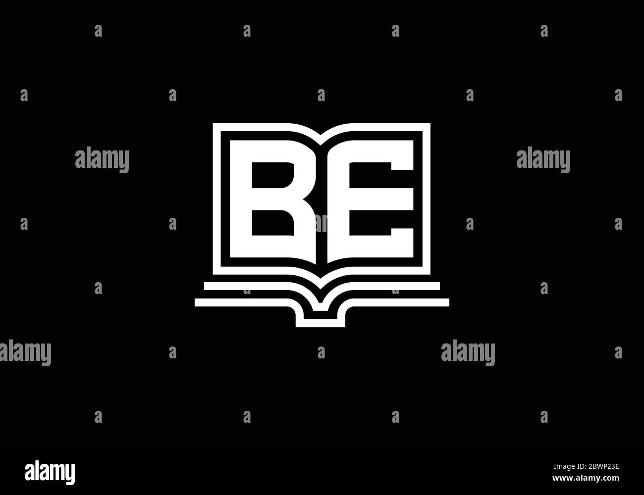 Initial Monogram Letter B E Logo Design Vector Template. B E Letter ...