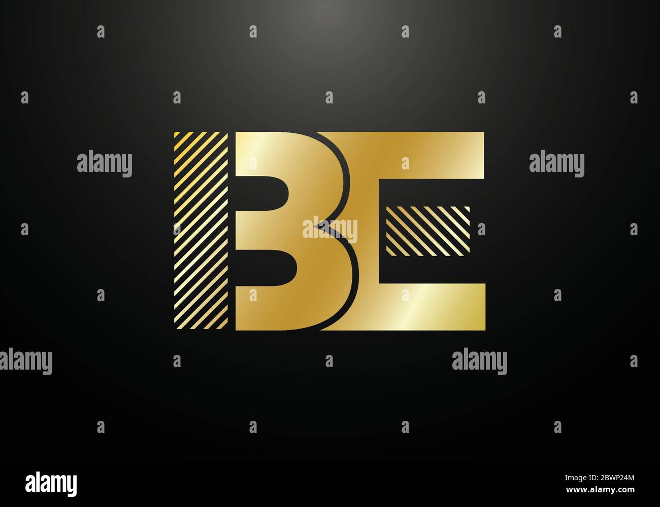 Initial Monogram Letter B E Logo Design Vector Template. B E Letter ...