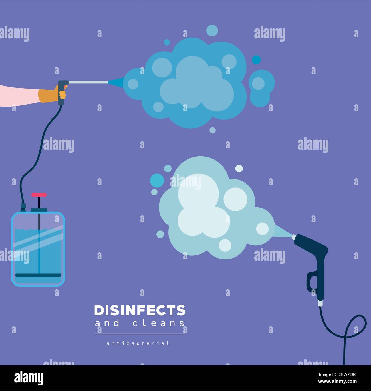 Antibacterial spray bottle and smoke vector design Stock Vector Image ...