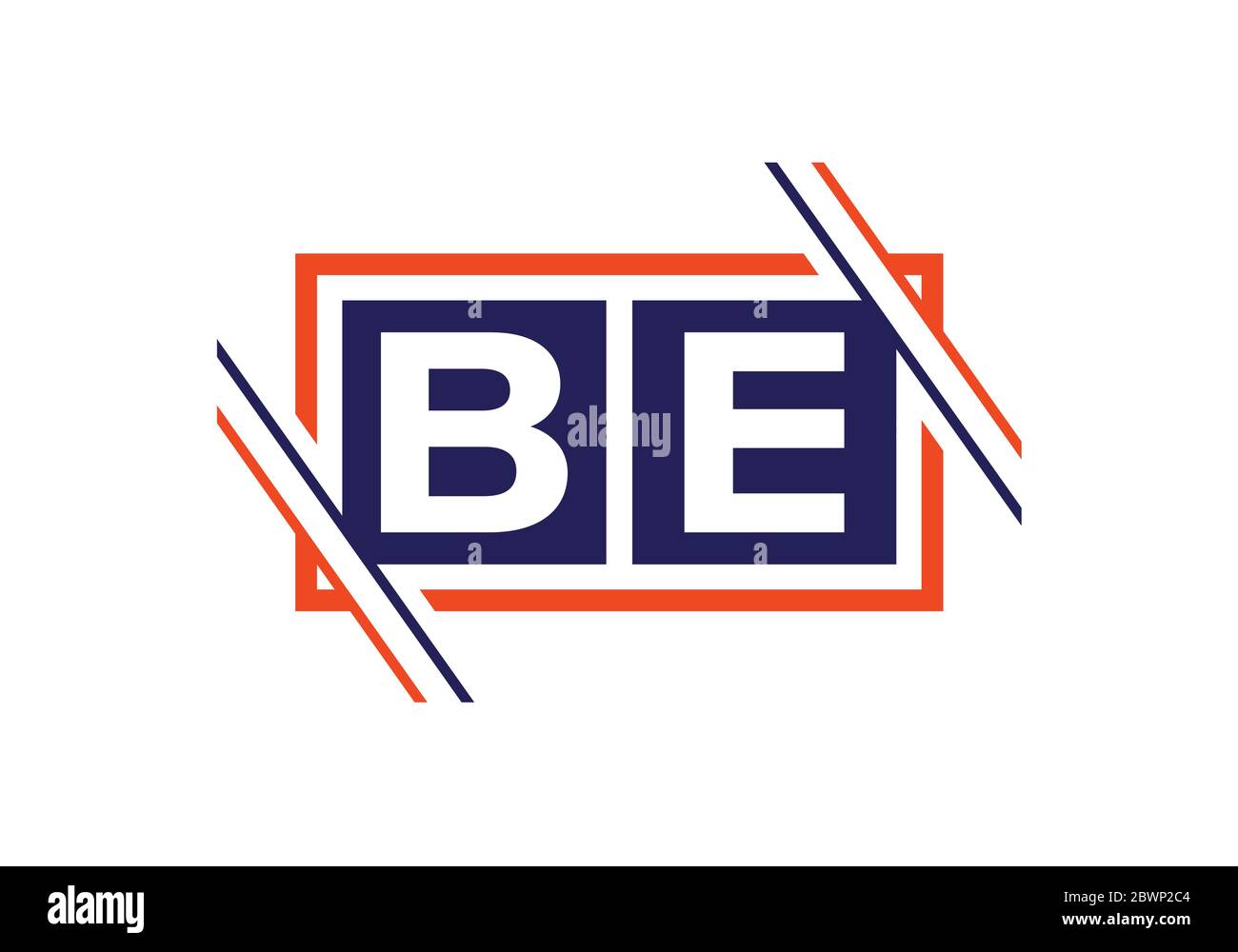 Initial Monogram Letter B E Logo Design Vector Template. B E Letter ...