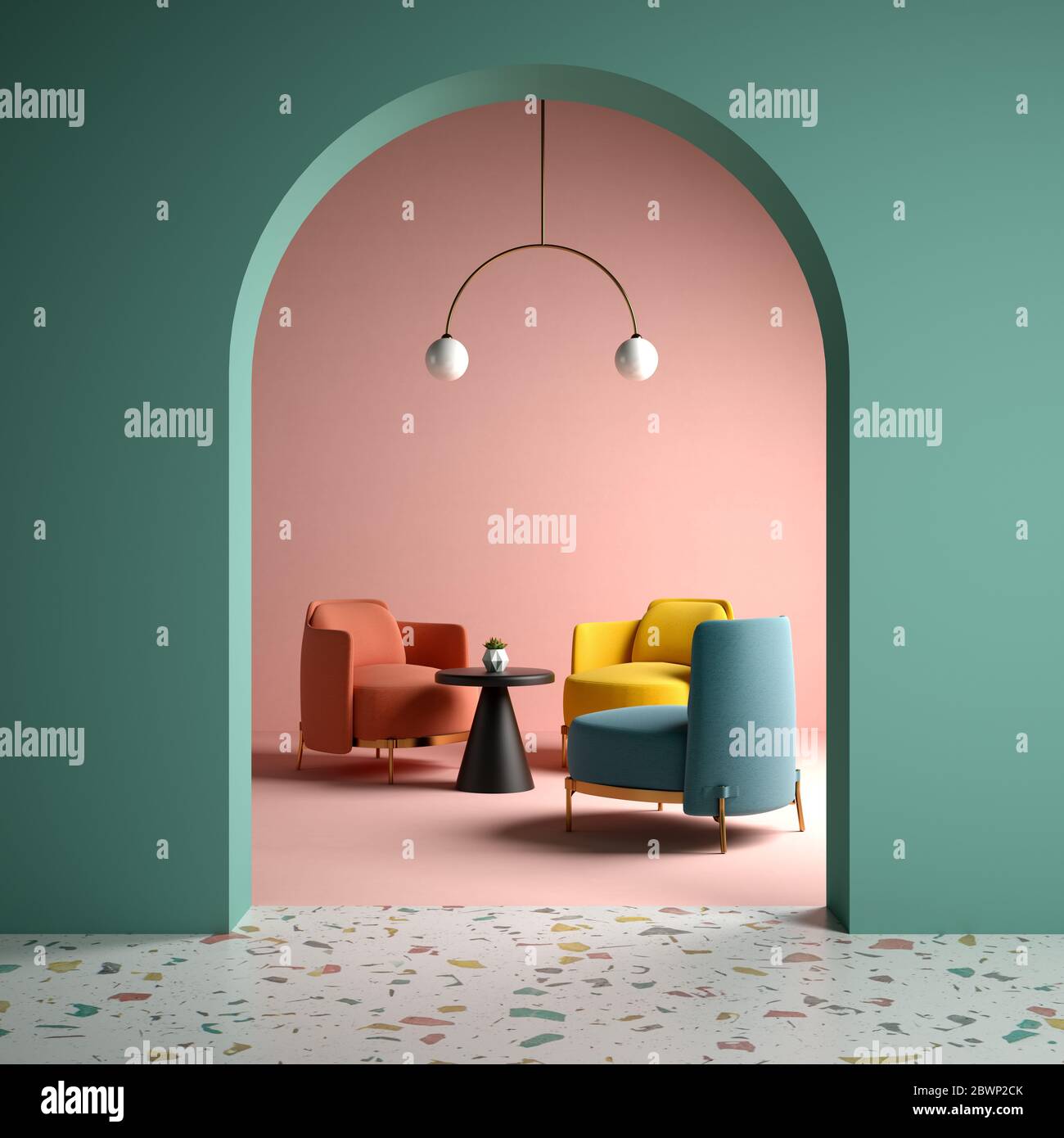 Memphis design furniture hi-res stock photography and images - Alamy