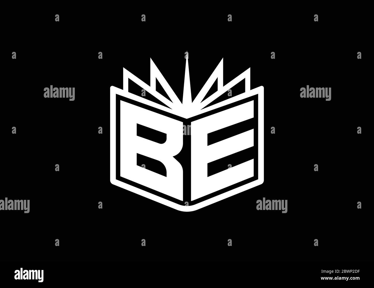 Initial Monogram Letter B E Logo Design Vector Template. B E Letter ...