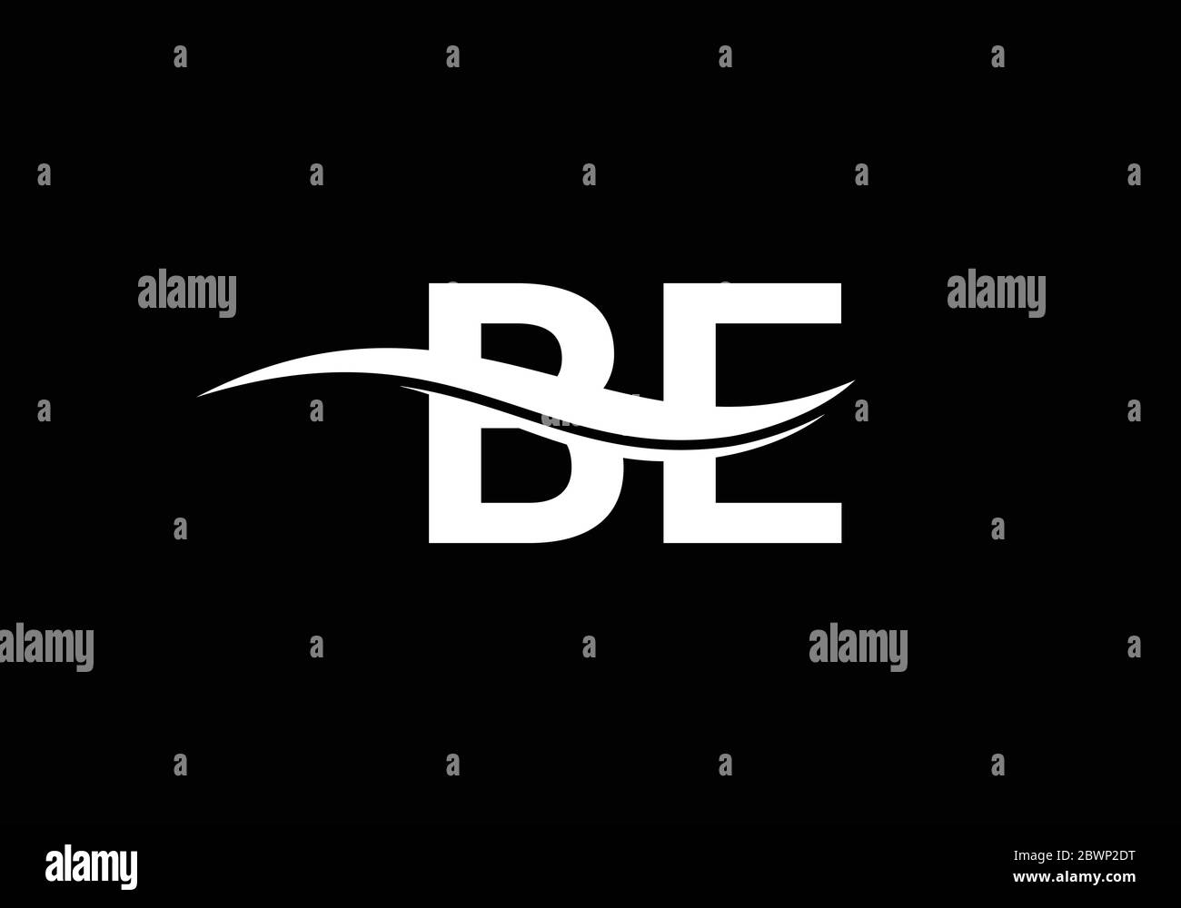 Initial Monogram Letter B E Logo Design Vector Template. B E Letter ...