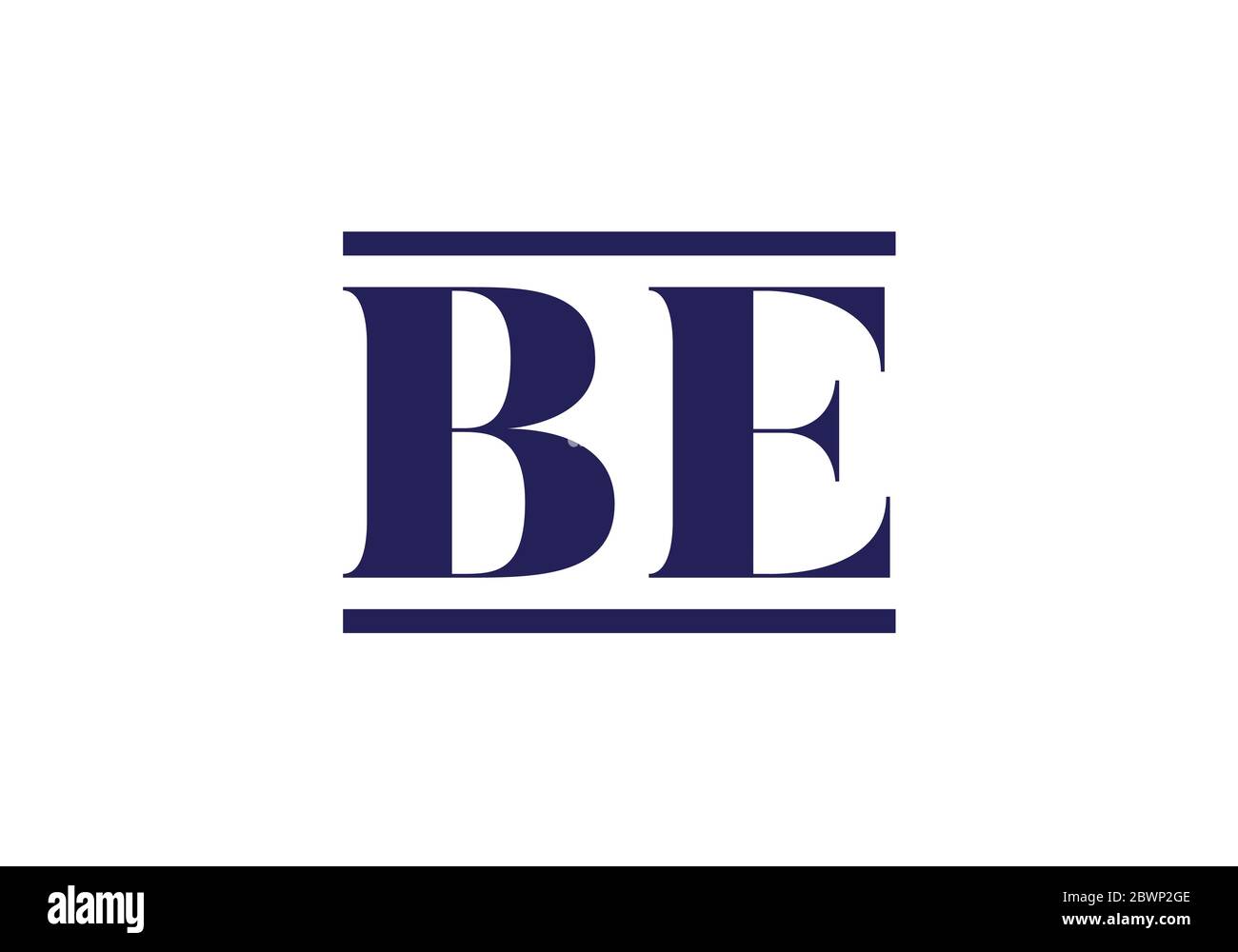 Initial Monogram Letter B E Logo Design Vector Template. B E Letter ...