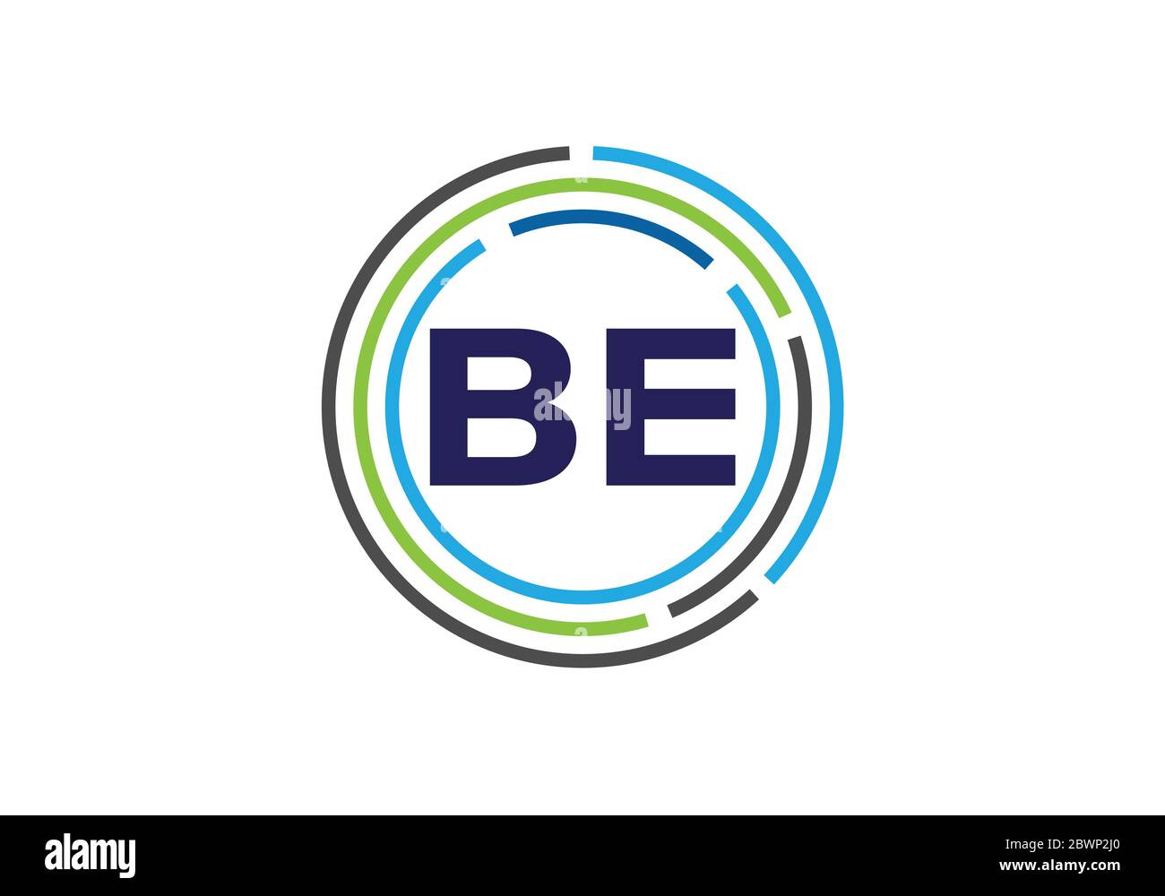 Initial Monogram Letter B E Logo Design Vector Template. B E Letter Logo Design Stock Vector ...