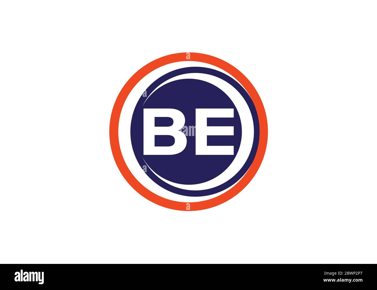 Initial Monogram Letter B E Logo Design Vector Template. B E Letter ...