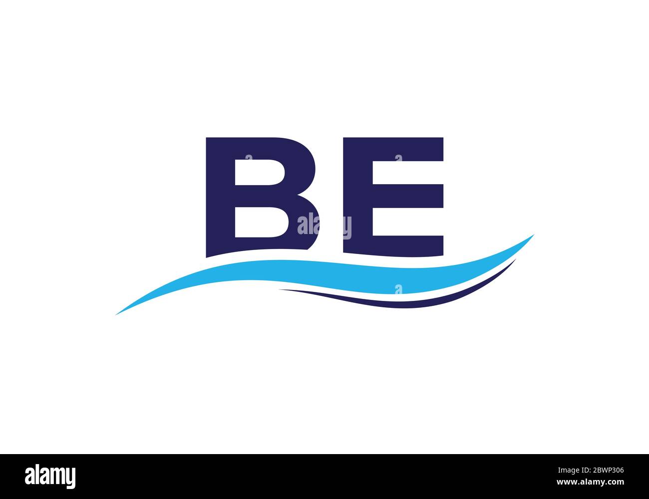 Initial Monogram Letter B E Logo Design Vector Template. B E Letter ...