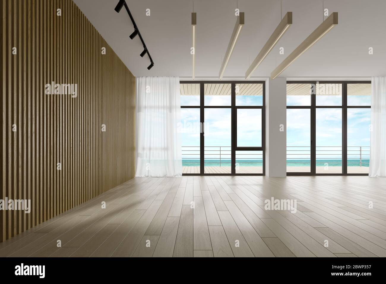 Interior empty room 3D rendering Stock Photo - Alamy