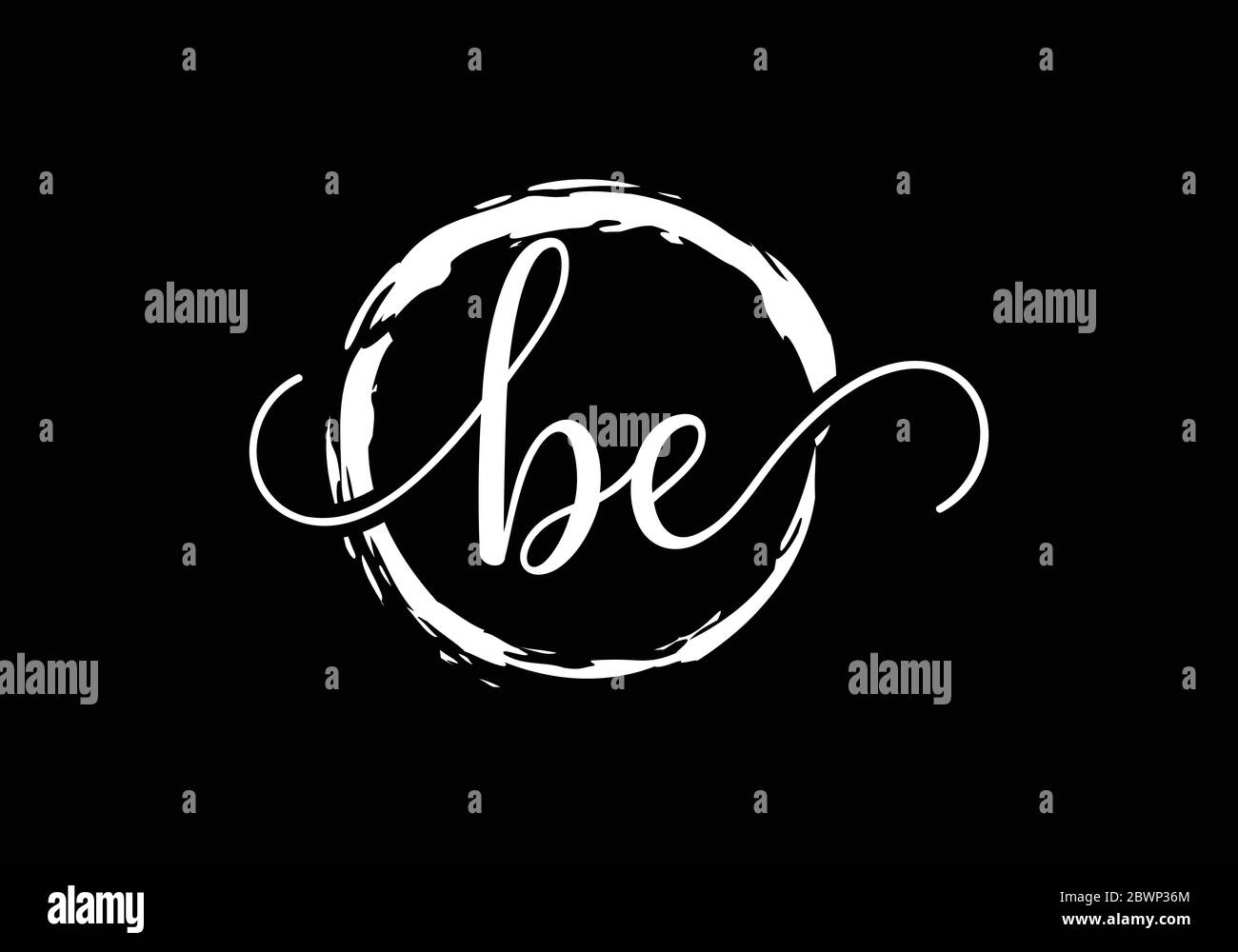 Initial Monogram Letter B E Logo Design Vector Template. B E Letter ...