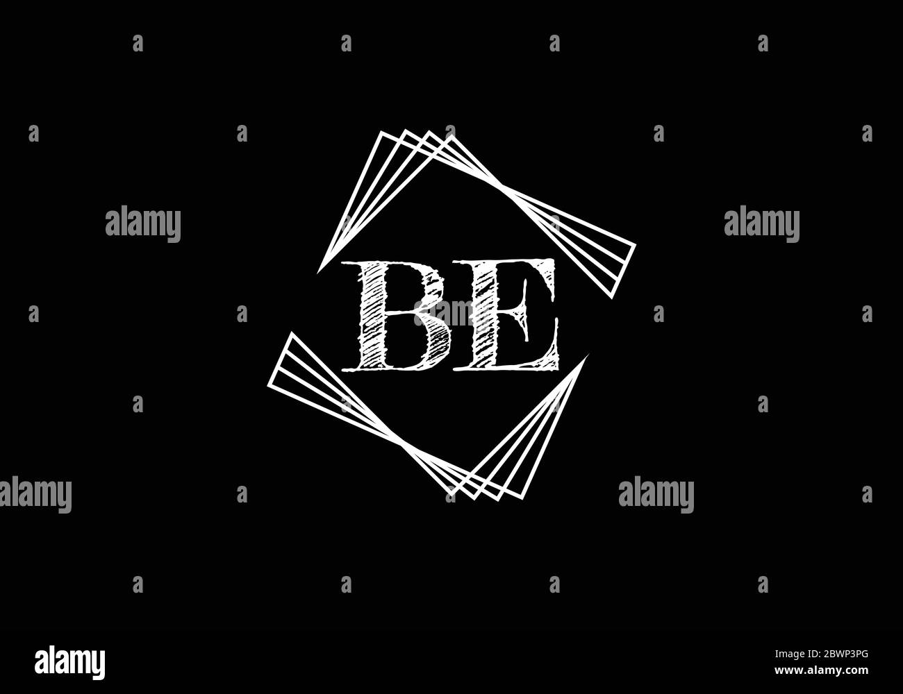 Initial Monogram Letter B E Logo Design Vector Template. B E Letter ...